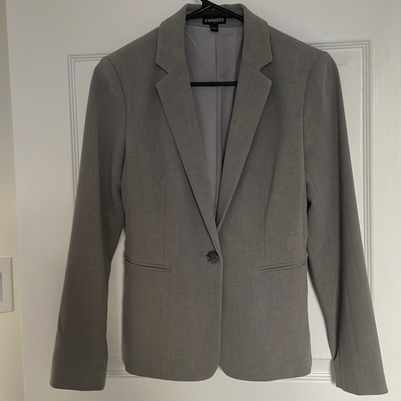 Express | Jackets & Coats | Express Blazer In Gray Size | Poshmark